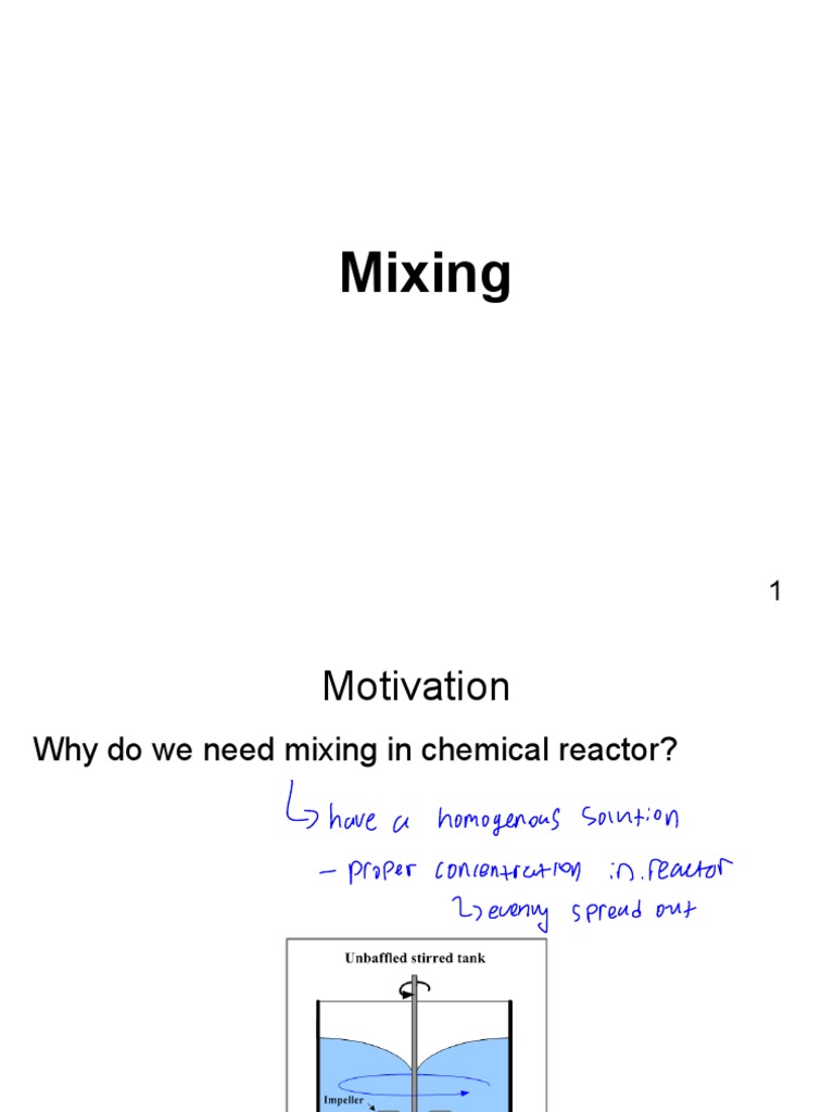 Lecture23-24 Mixing | PDF | Reynolds Number | Mechanics