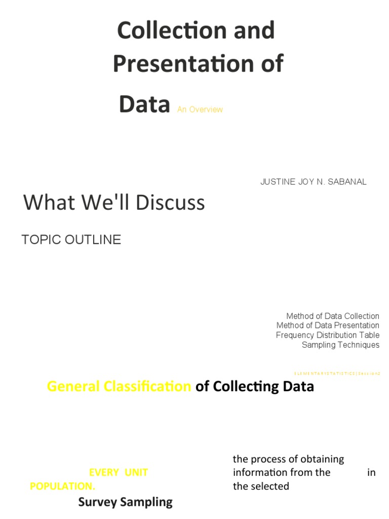 Collection and Presentation of Data - FDT | PDF | Chart | Sampling (Statistics)