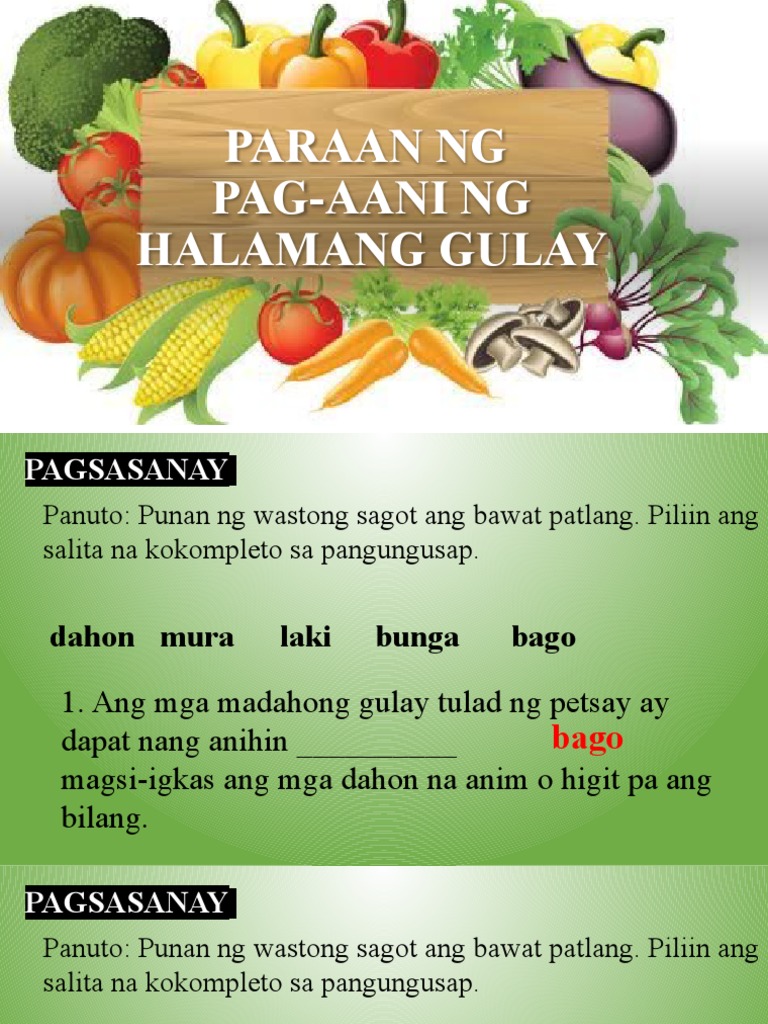 Ag-Q1-Module3-Aralin 9-Paraan NG Pag-Aani NG Halamang Gulay | PDF