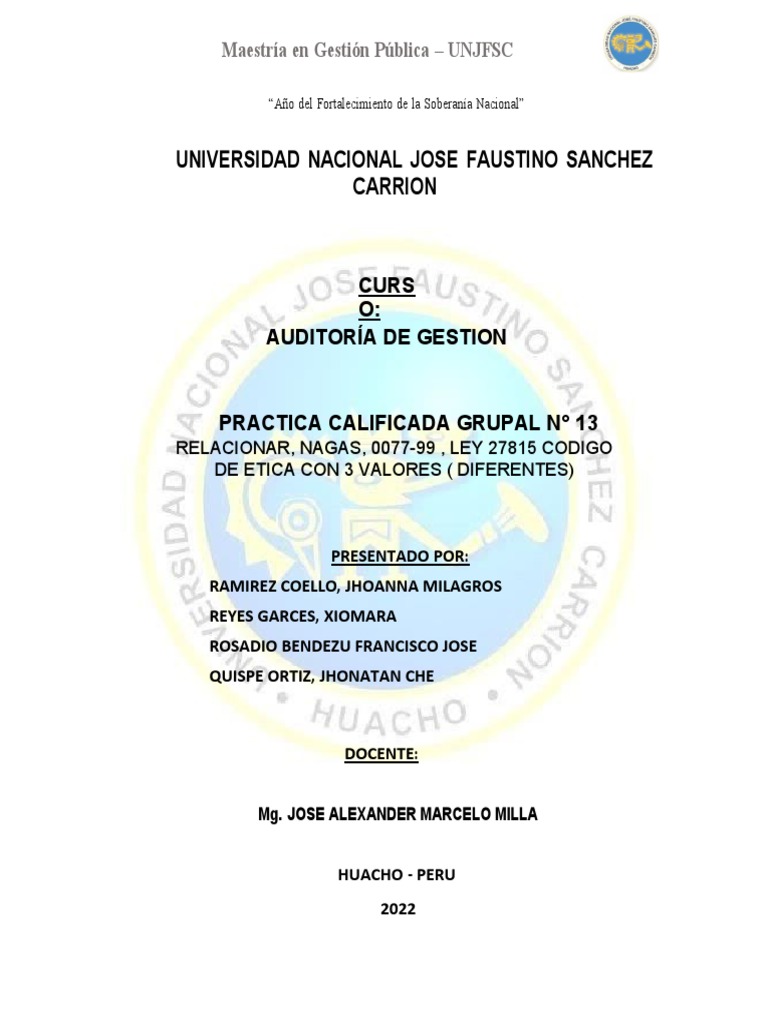 Practica Grupal #13 | PDF | Auditoría