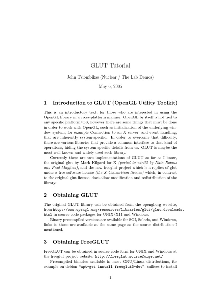 Using Glut | PDF