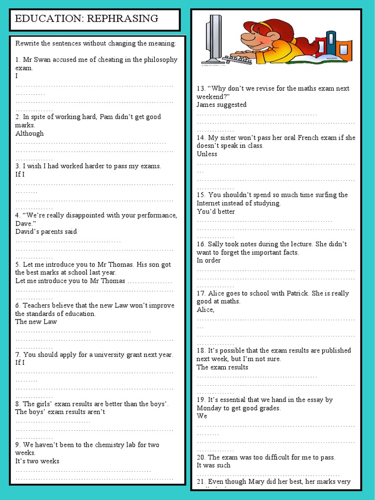 Education Rephrasing 74143 | PDF | Test (Assessment)