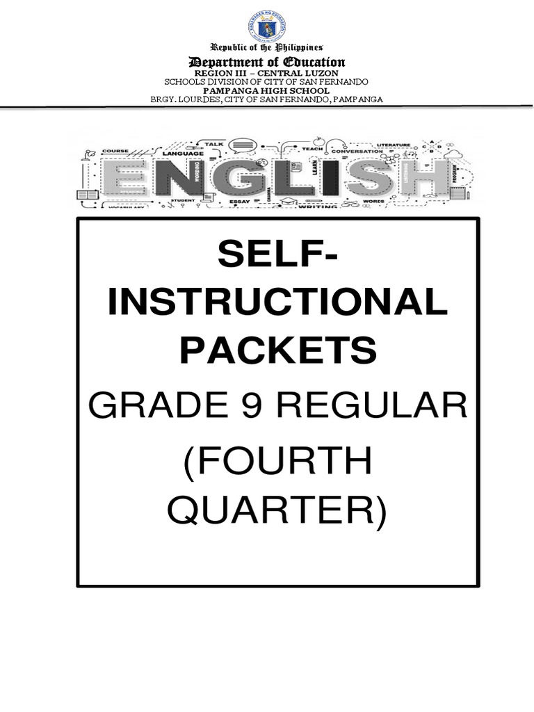 English 9-Quarter 4-Week 1 | PDF | Grammatical Tense | Cognitive Science
