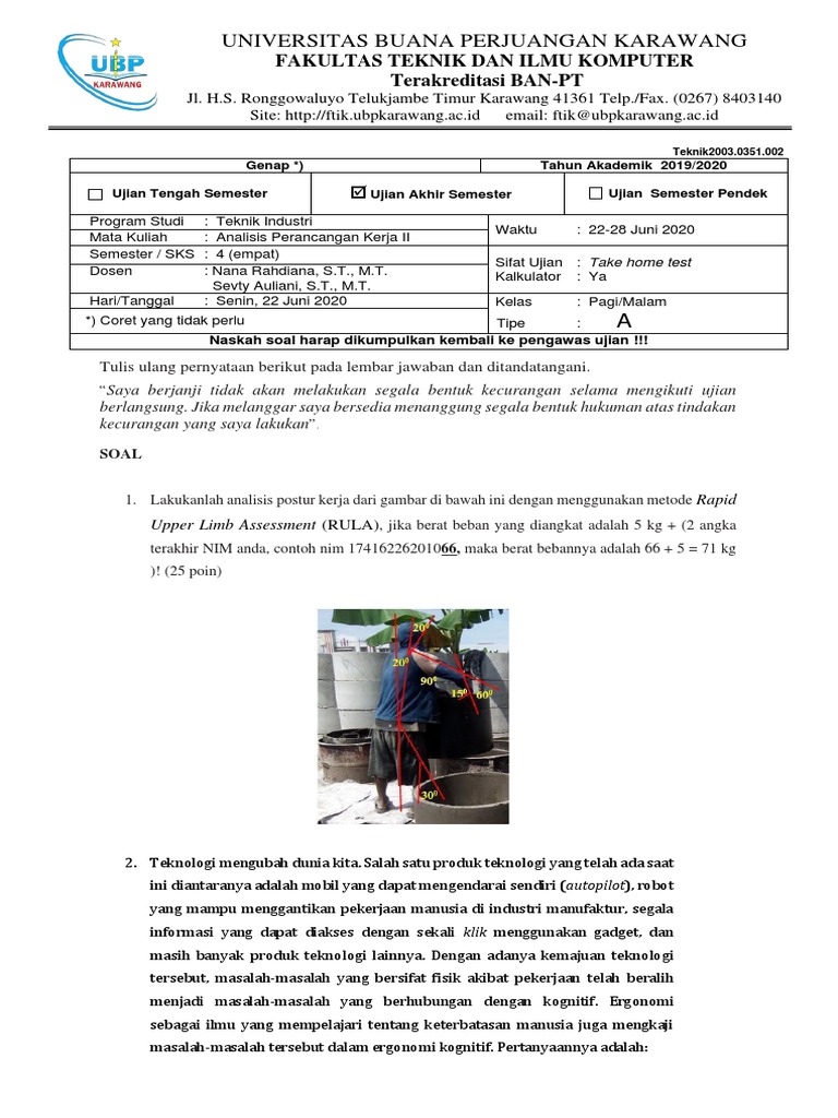 Apk Ii - Pert 16 Soal Uas - Final | PDF