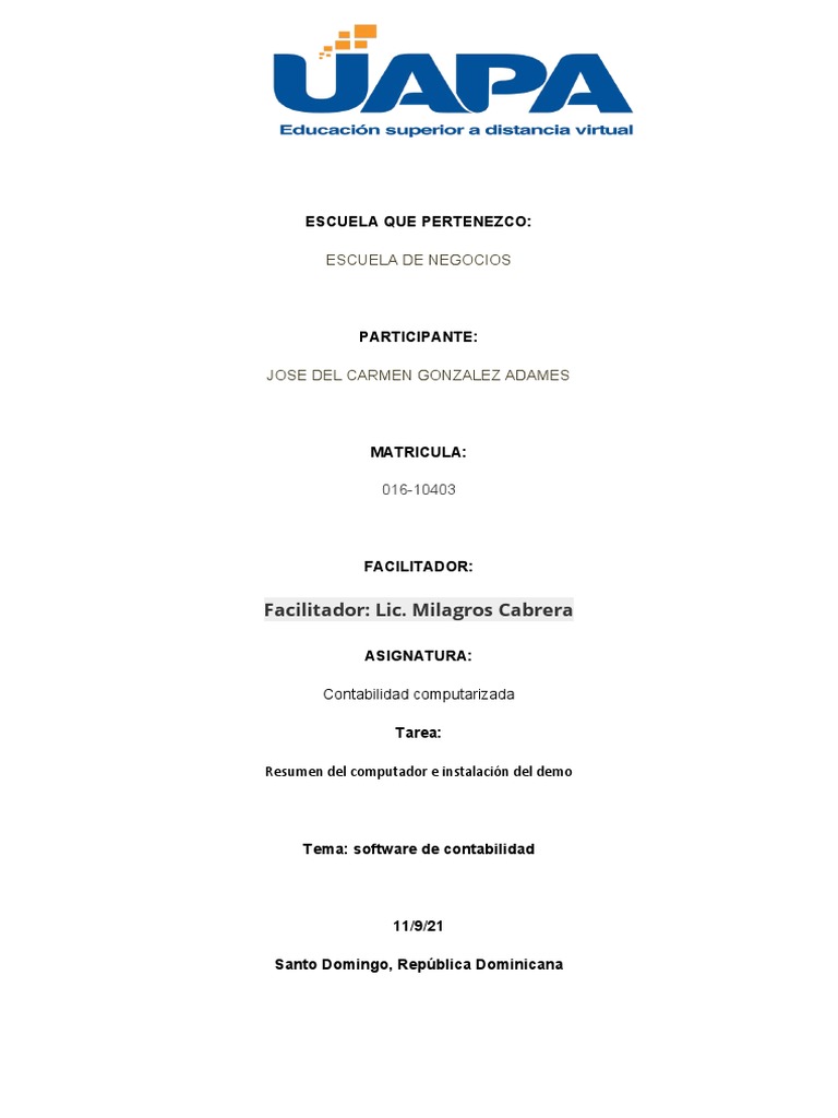 Contabilidad Computarizada: Fundamentos y Uso | PDF | Contabilidad ...