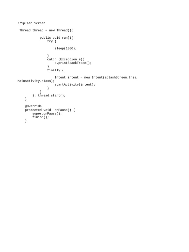 Splash Screen | PDF