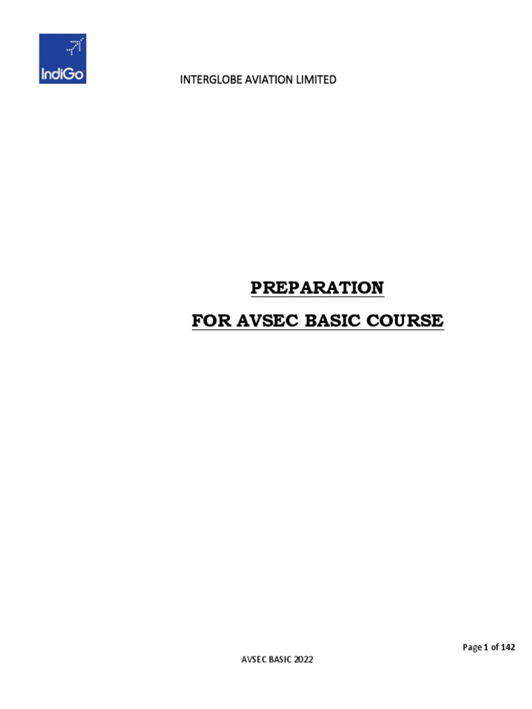 Harbingers - Preparation For AVSEC BASIC 2022 | PDF | Airport Security ...