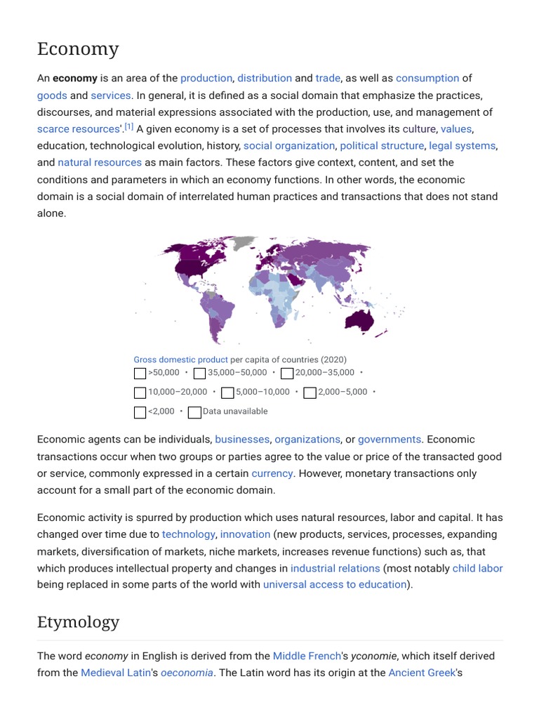 An Overview of Economic Concepts, Factors, Agents, Transactions, and ...