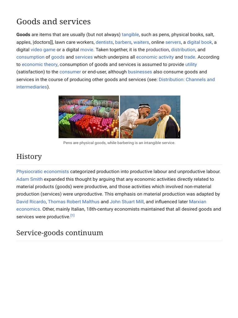 Goods and Services | PDF | Goods And Services | Business