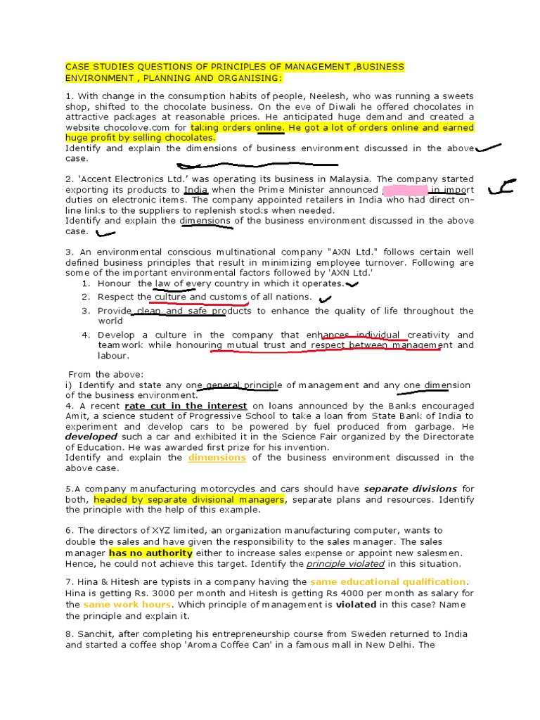 Business Environment Case Studies | PDF | Sales | Clothing