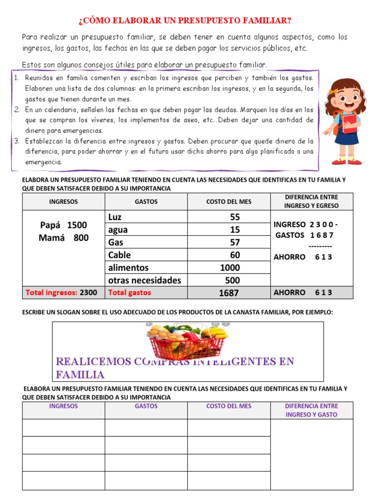 Ficha Canasta Familiar | PDF | Presupuesto | Economias