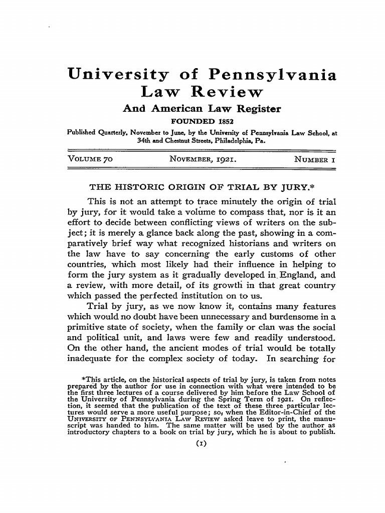 Origin of Trial by Jury in England | PDF | Trials | Judge