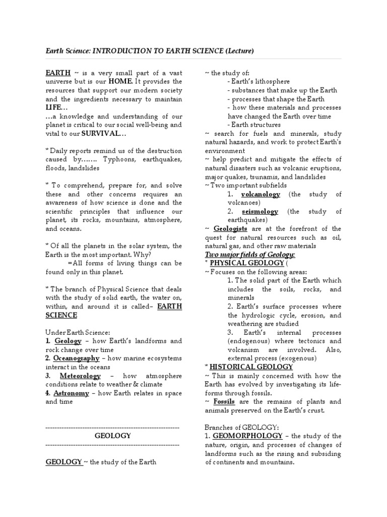 ES Introduction To Earth Science (Lecture) | PDF | Heliocentrism ...