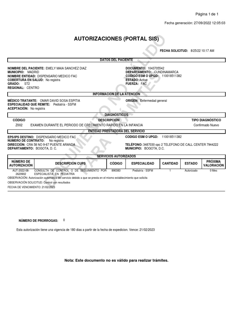 27 - 09 - 2022 12 - 11 - 51 P. M. - Autorizacion | PDF | Especialidades ... 27 - 09 - 2022 12 - 11 - 51 P. M. - Autorizacion | PDF | Especialidades ...