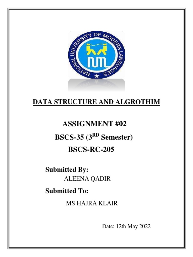 DSA Ass 2 | PDF | Programming Paradigms | Computer Engineering