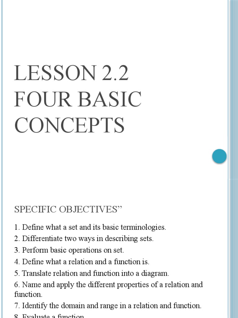 Lesson 2.2 | PDF | Set (Mathematics) | Function (Mathematics)