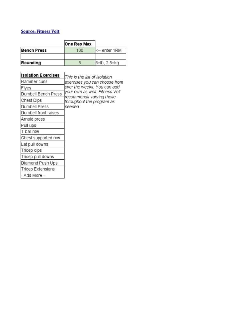 4 Week Bench Press Pyramid | PDF | Weight Training | Strength Training