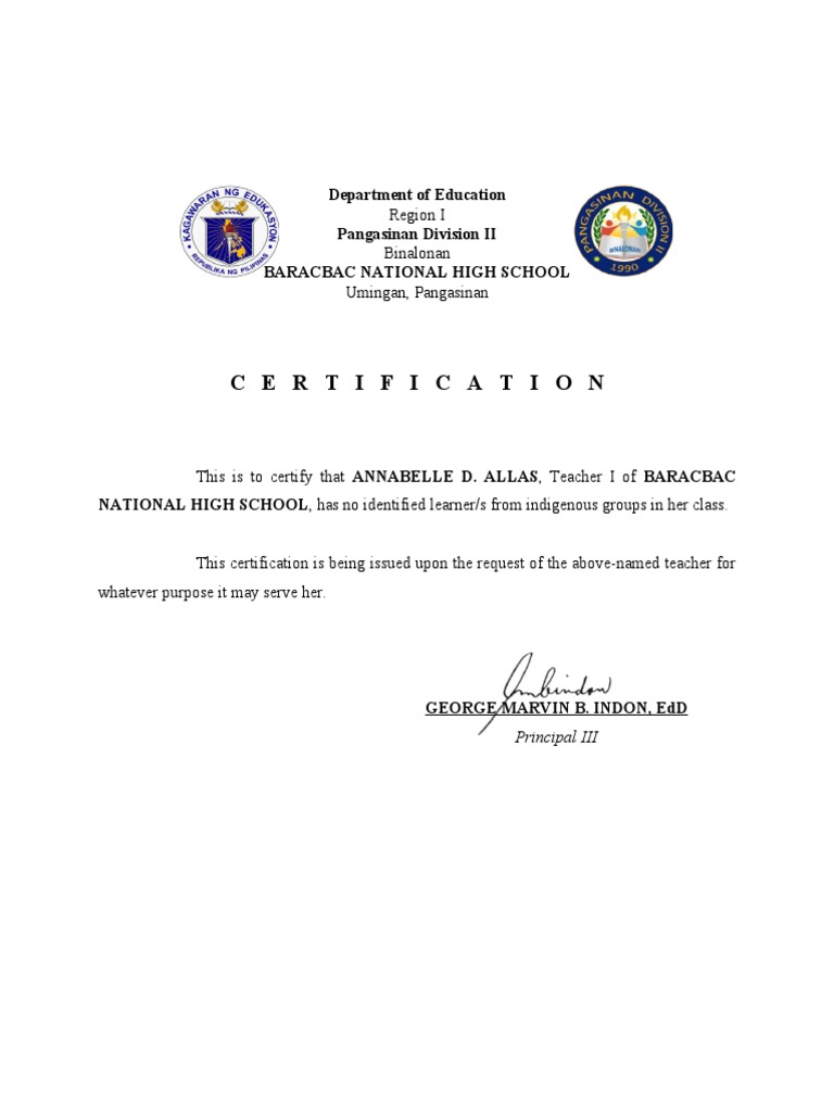Certification For Ips | PDF