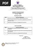 DLL in Periodical Test | PDF | Educational Assessment | Pedagogy