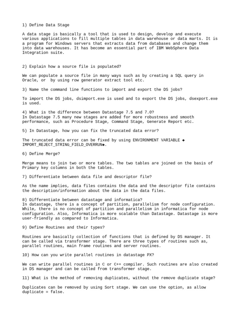 Datasatage Questions | PDF | Software | Data Management