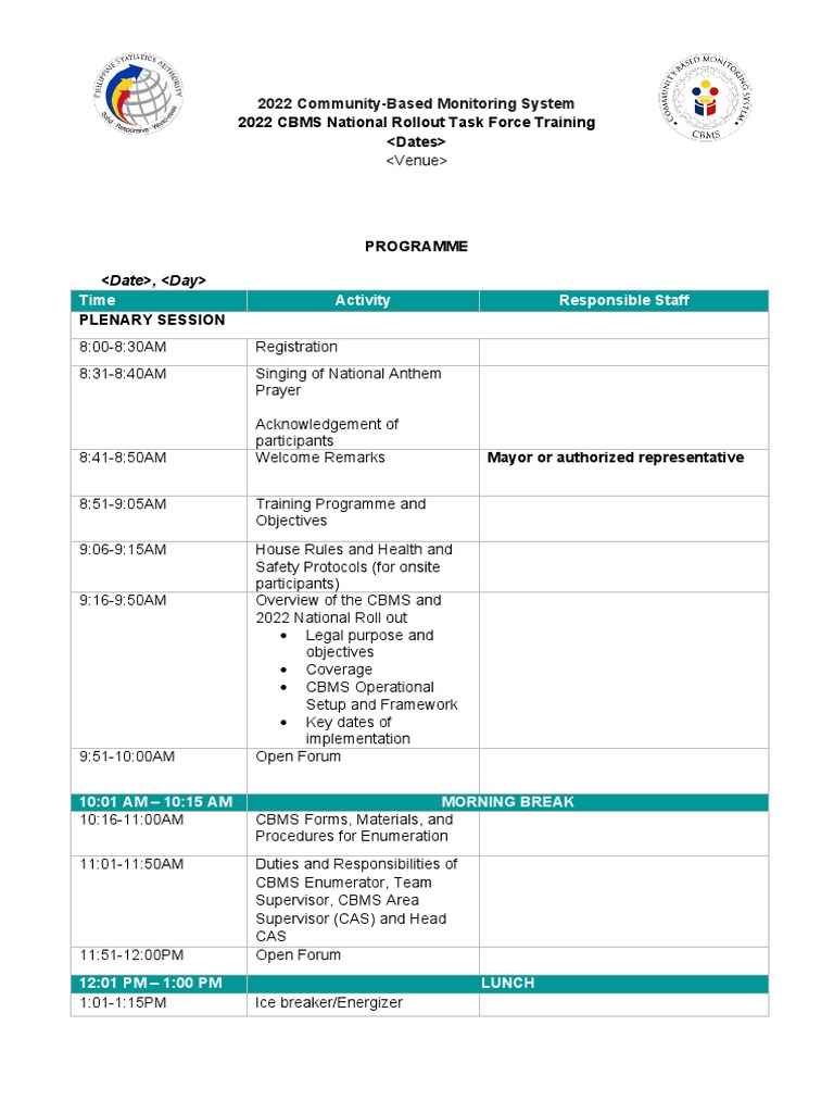 Programme - 2022-CBMS - CityMun 0614 | PDF | Technology & Engineering