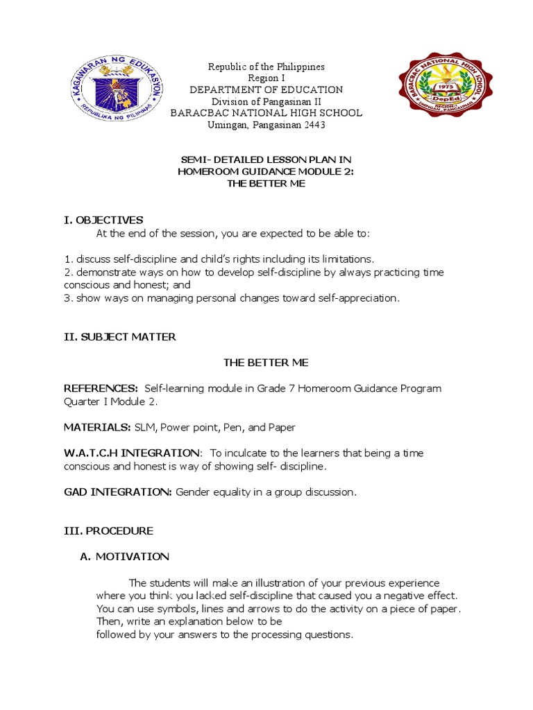 HGP Lesson Plan | PDF | Disciplines | Lesson Plan