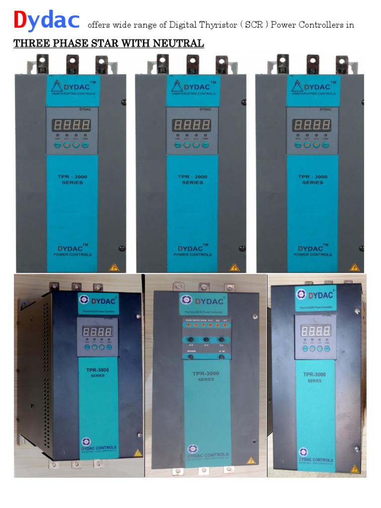 Three Phase With Neutral Thyristor Power Controllers | PDF | Amplifier ...