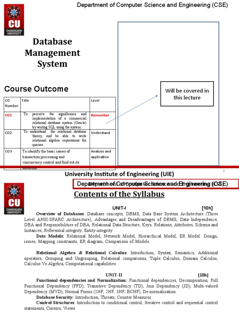 Lecture 3.5 TRC and DRC Comparison | PDF | Relational Model ...