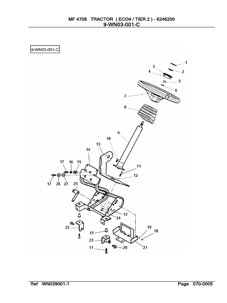 Hydraulic - Steering - Semi-Platform MF4708 | PDF | Screw | Tractor