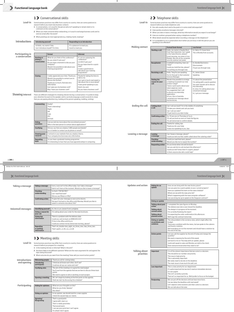 B1 Functional Language Bank | PDF | Brainstorming