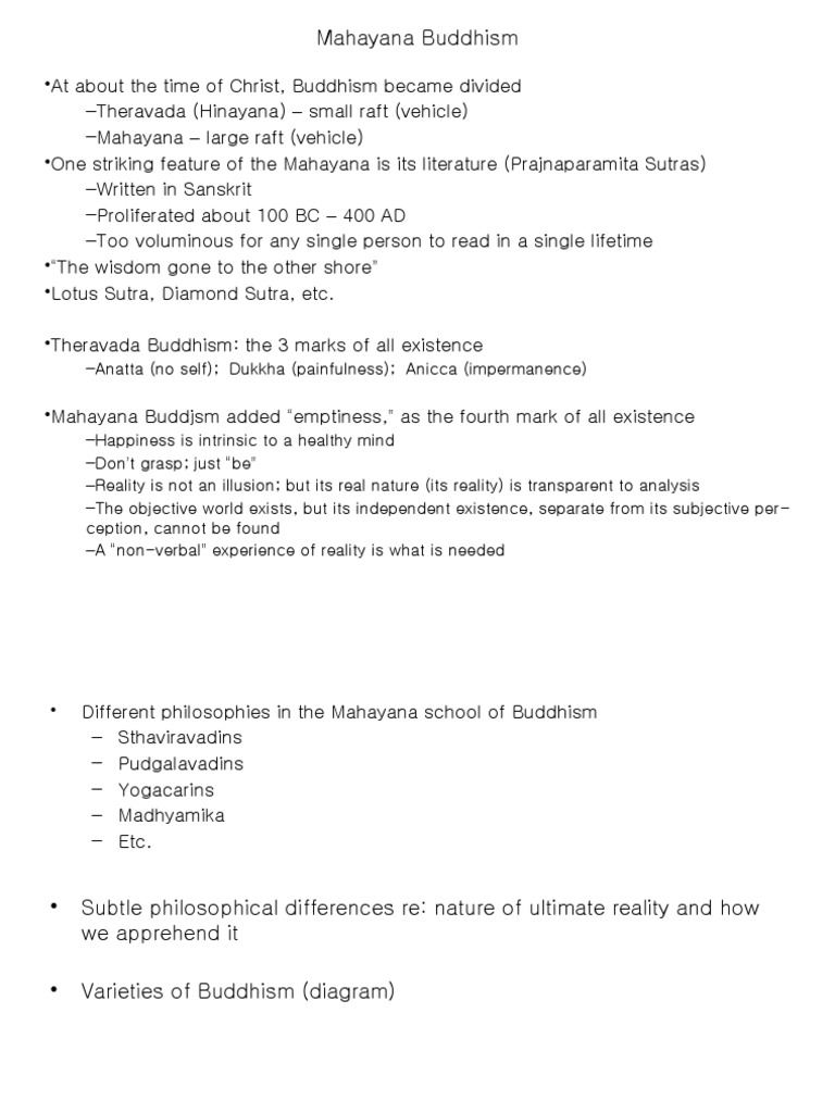 Mahayana Buddhism | PDF | Mahayana | Enlightenment In Buddhism