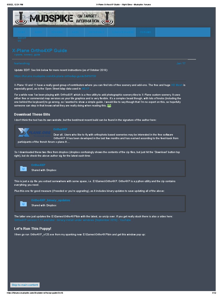 X-Plane Ortho4XP Guide | PDF | Computing | Software Development