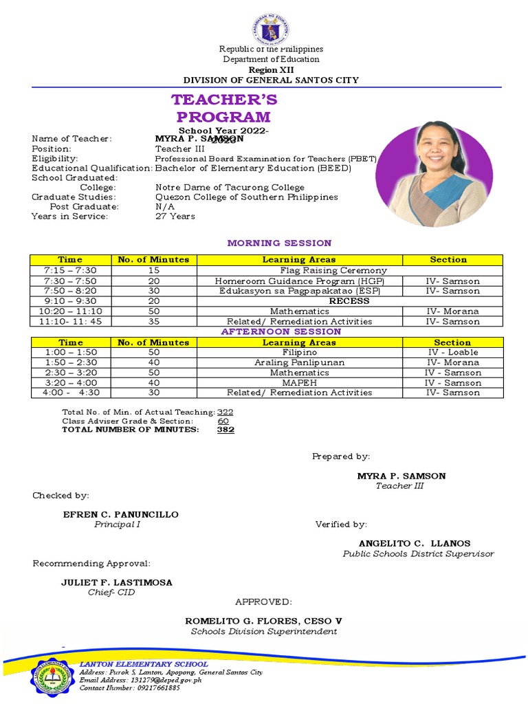 Teachers Program1 | PDF | Teachers | Postgraduate Education