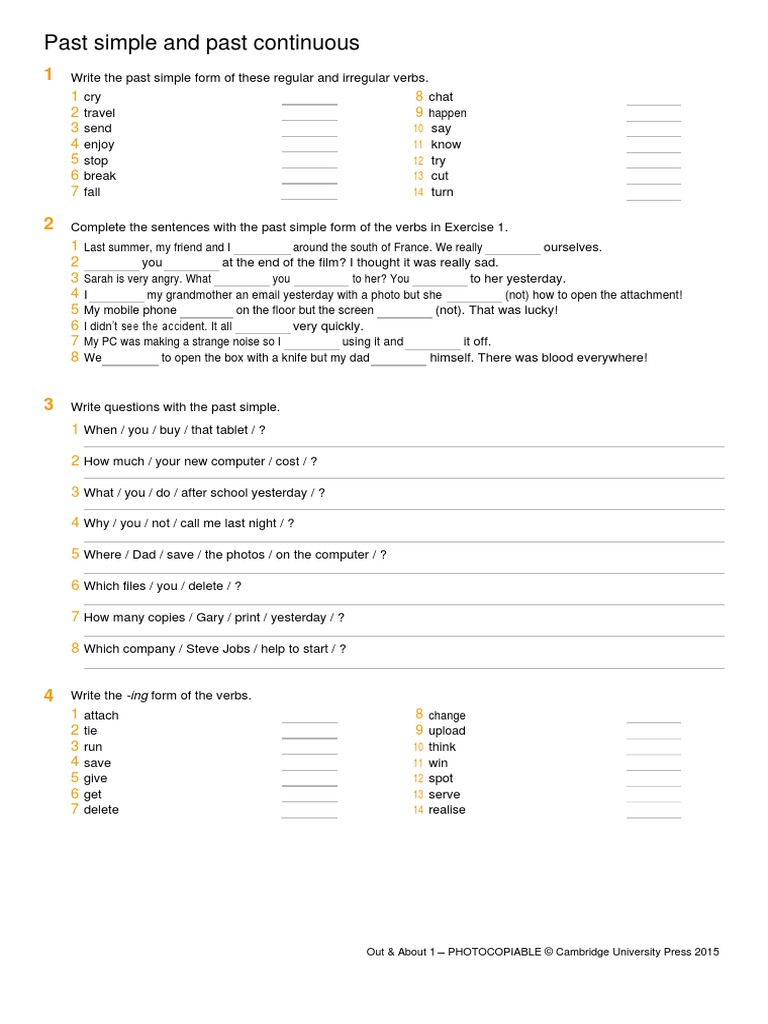 Past Simple and Past Continuous | PDF