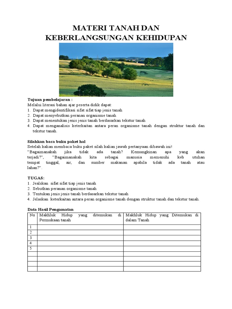 Peranan Tanah Bagi Kehidupan | PDF