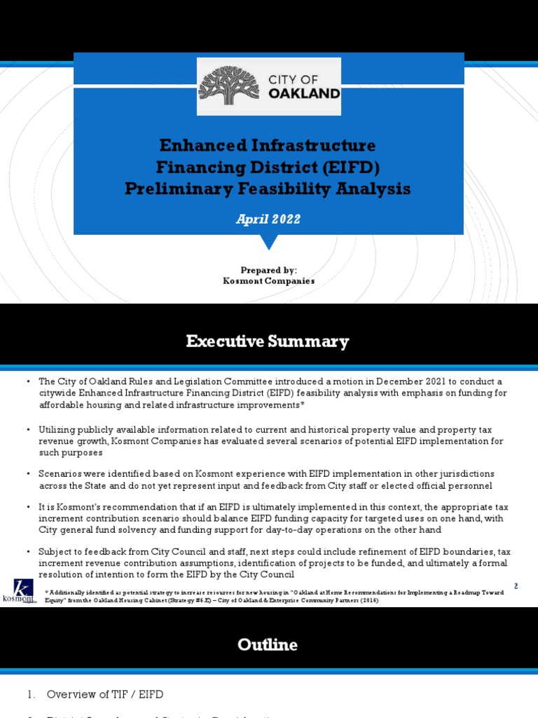 Kosmont Oakland City-Wide EIFD Power Point Sent To Zennie62Media, Inc ...