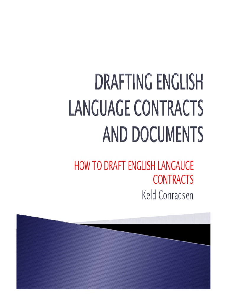 Drafting English Legal Contracts | PDF | Janus | Punctuation