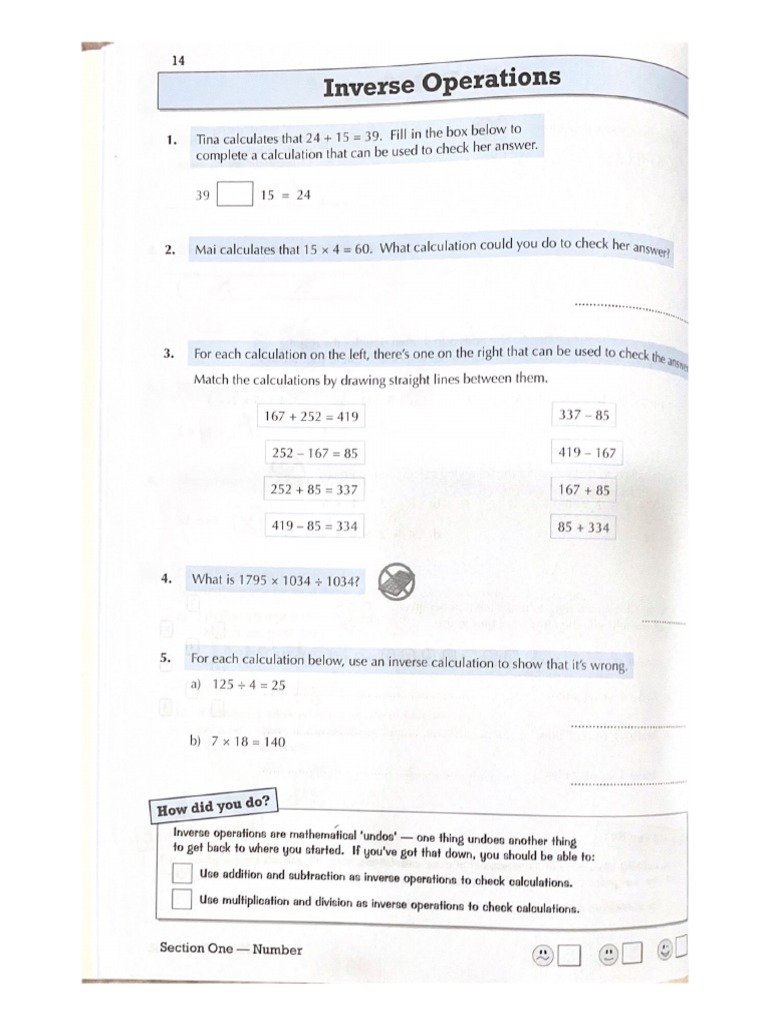 Inverse Operations | PDF