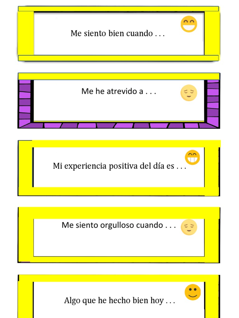 Tarjetas-Autoestima WORD | PDF | Relaciones personales, crianza y ...