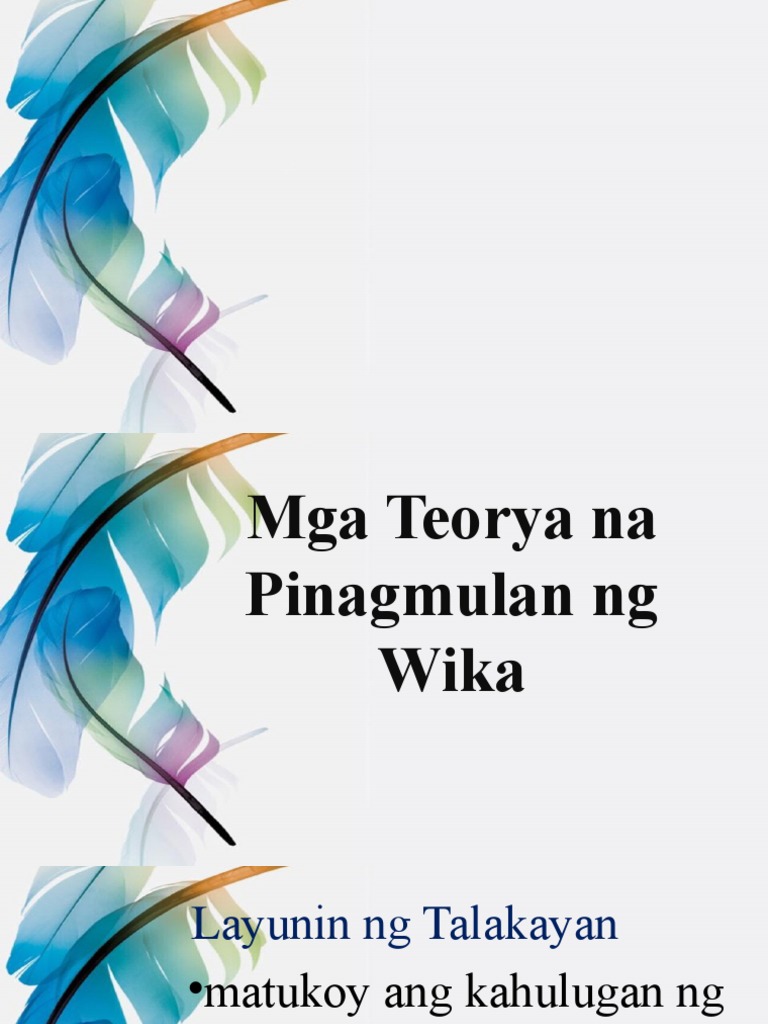1.2 Teorya NG Wika | PDF