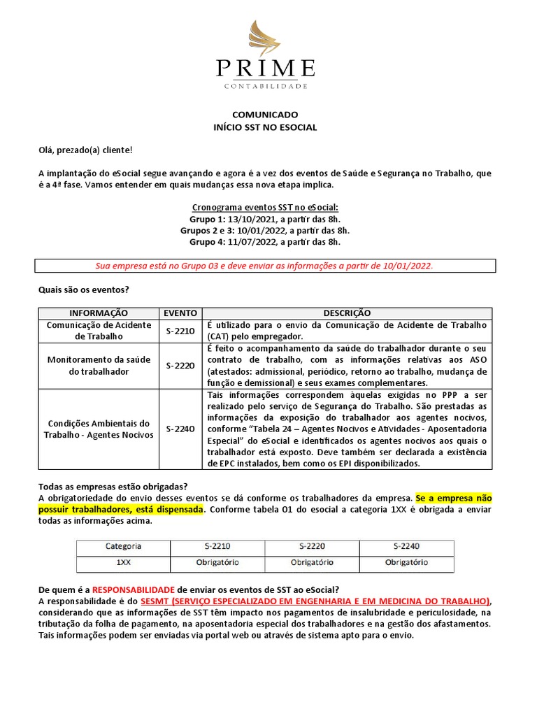 Comunicado SST | PDF | Remédio