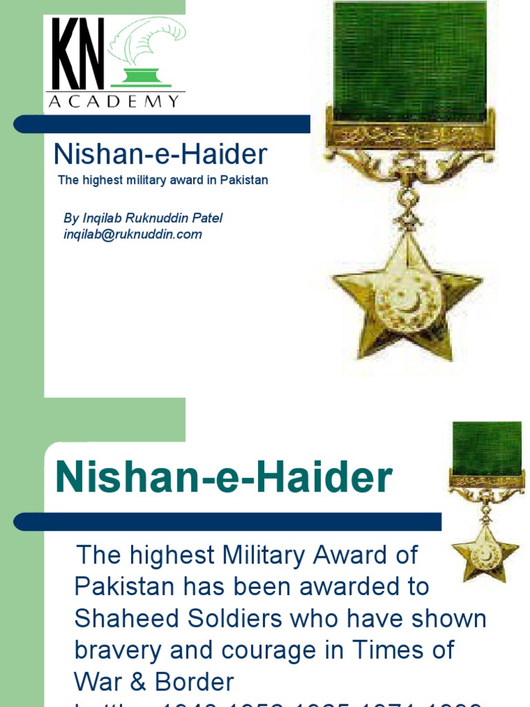 Nishan e Haider 130213131032 Phpapp01 | PDF | Military Operations | Warfare