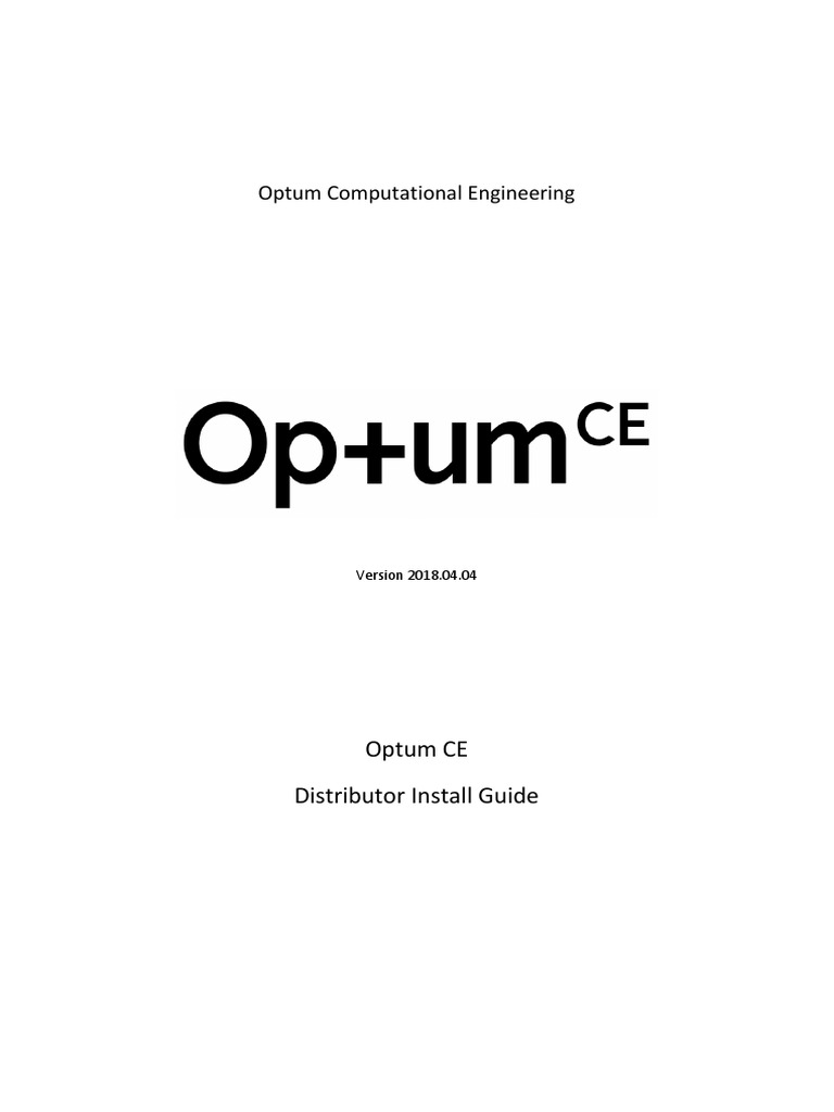 Optum CE - Distributor Install Guide | PDF | Port (Computer Networking ...