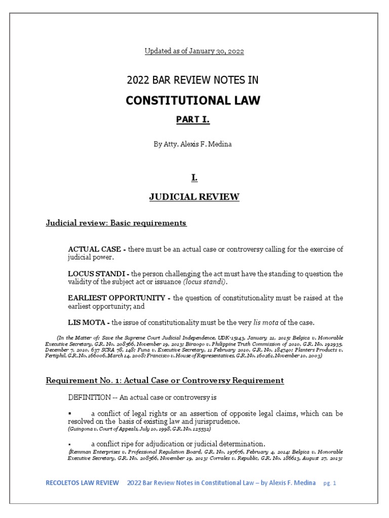 Understanding Lis Mota in Law | PDF | Standing (Law) | Mootness
