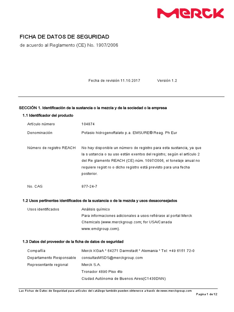Ftalato Acido de Potasio | PDF | Agua | Residuos