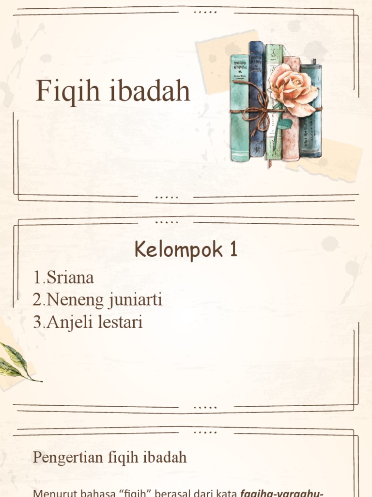 Power Point Fiqih Ibadah | PDF | Filsafat