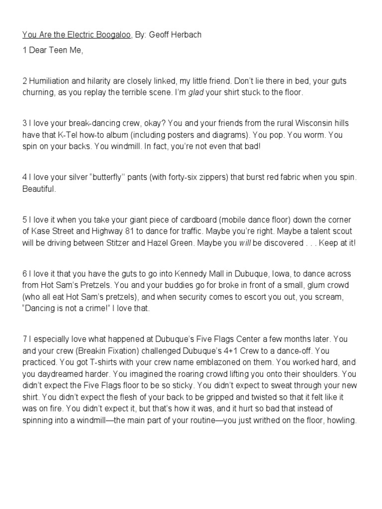 You Are The Electric Boogaloo2fjust Be Yourself Text | PDF