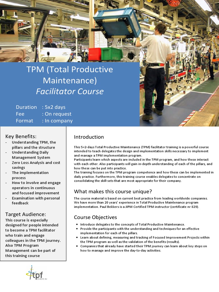 TPM Facilitator Training Course | PDF | Facilitator | Communication