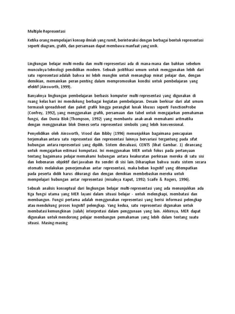 Multiple Representasi | PDF