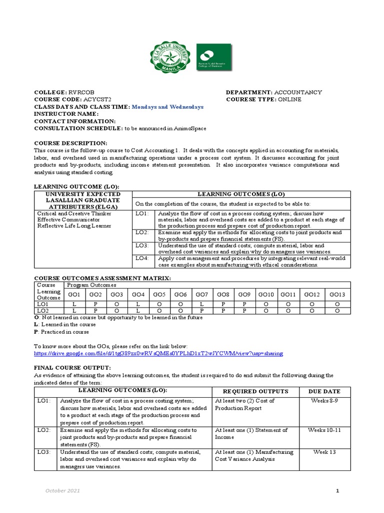 Cost Accounting 2: Analyzing Process Costing Systems, Joint Products ...